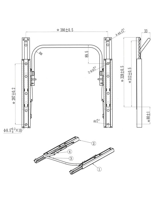 SL03 Double Lock Slide Rail - Ningbo Topwell Auto Parts Co.,Ltd